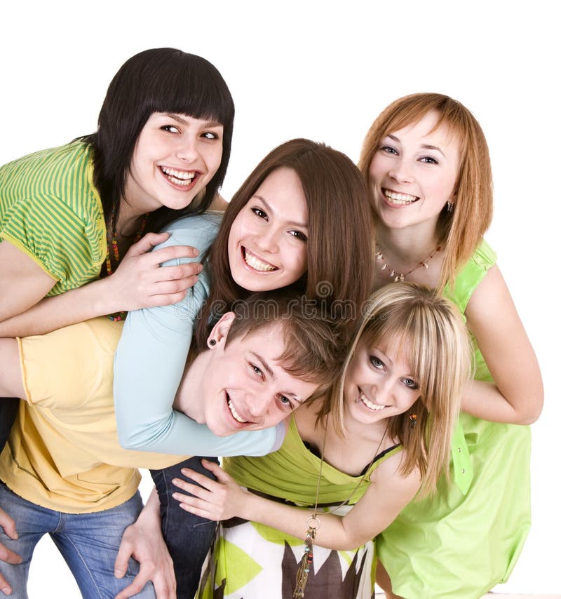 Group of Happy Young People. Stock Image - Image of happiness, cheerful ...