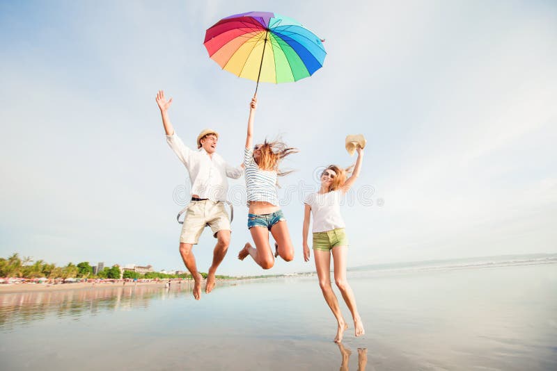 Group of Happy Young People Having Fun on the Stock Photo - Image of ...
