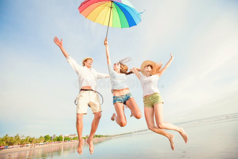 Group of Happy Young People Having Fun on the Stock Photo - Image of ...