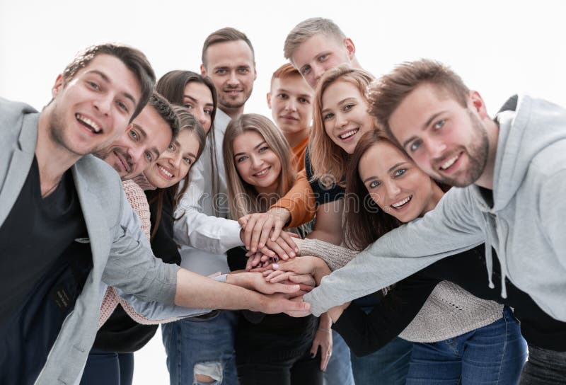 Group of Happy Young People Showing Their Unity Stock Image - Image of ...