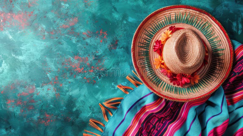 Group of Hats on Blue Surface Stock Photo - Image of piled, fashion ...