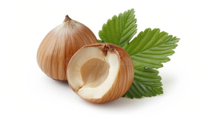 A Group of Hazelnuts, Some Whole and Some Cracked Open, are Displayed ...