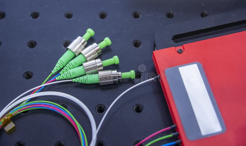 Group Head Connector Fiber Optic Network Cable Stock Photo - Image of ...