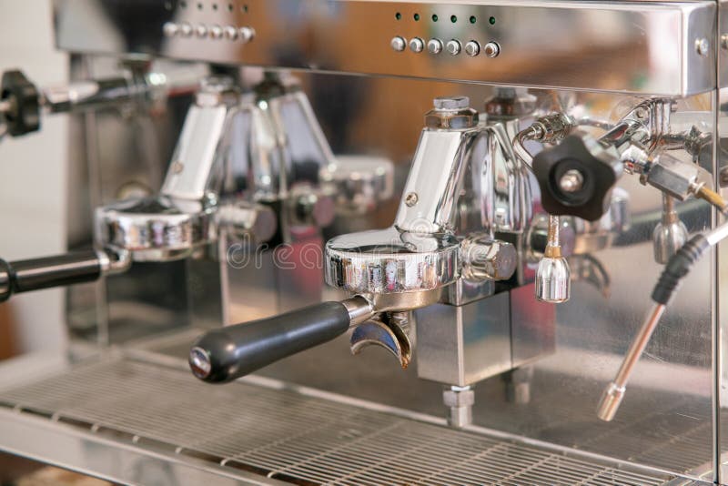 Group Head of Espresso Machine Vintage Stock Image - Image of black ...