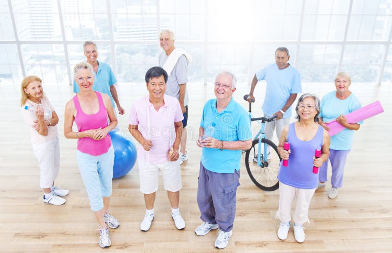 Group of Healthy People in the Fitness Stock Photo - Image of ...