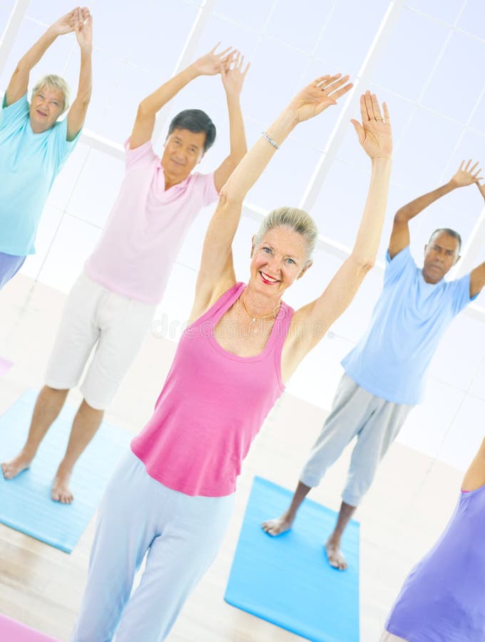 Group of Healthy People in the Fitness Stock Image - Image of caucasian ...