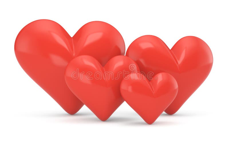 Group of Hearts and Designs Stock Illustration - Illustration of pole ...