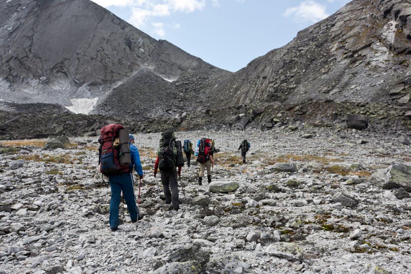 Group of hikers. stock photo. Image of hiker, sunshine - 34211594