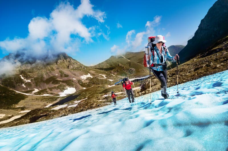 Group hiking stock image. Image of activity, mountaineer - 34507737