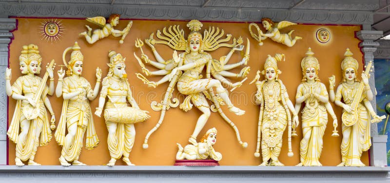 Group of Hindu Gods stock photo. Image of culture, colorful - 34382908