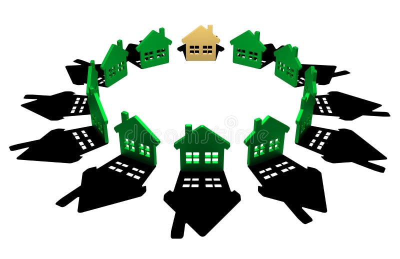 Group homes stock illustration. Illustration of objects - 60120317