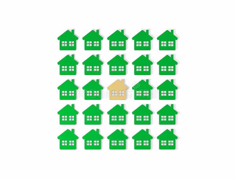 Group of Up Homes in the Home Stock Vector - Illustration of graphic ...