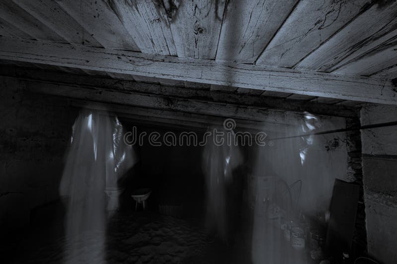 Ghosts in the attic horror stock image. Image of dangerous - 290448823