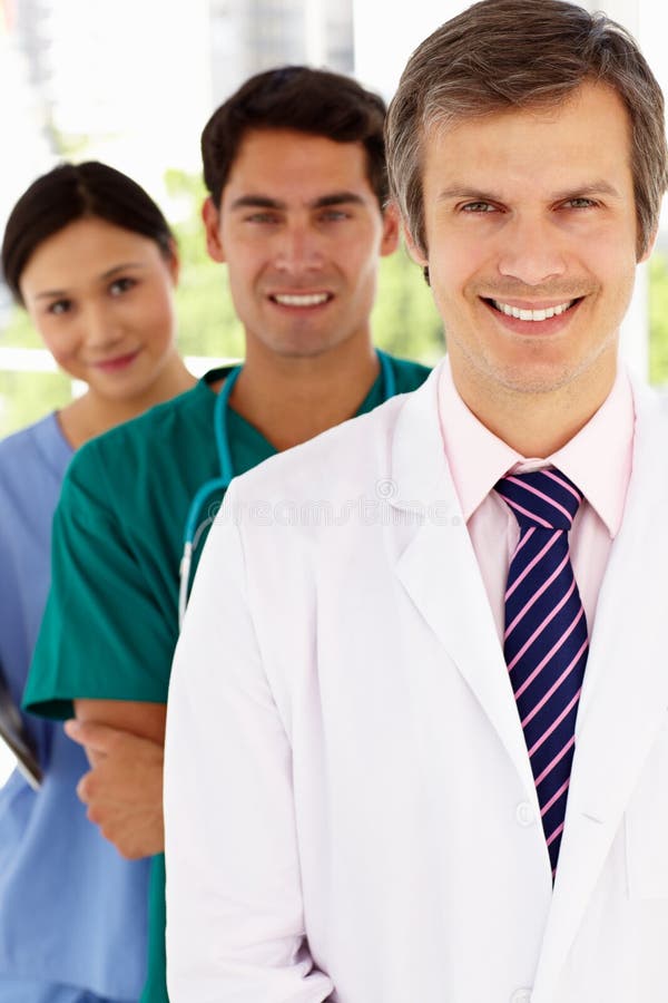 Group of Hospital Doctors Standing in Line Stock Image - Image of ...