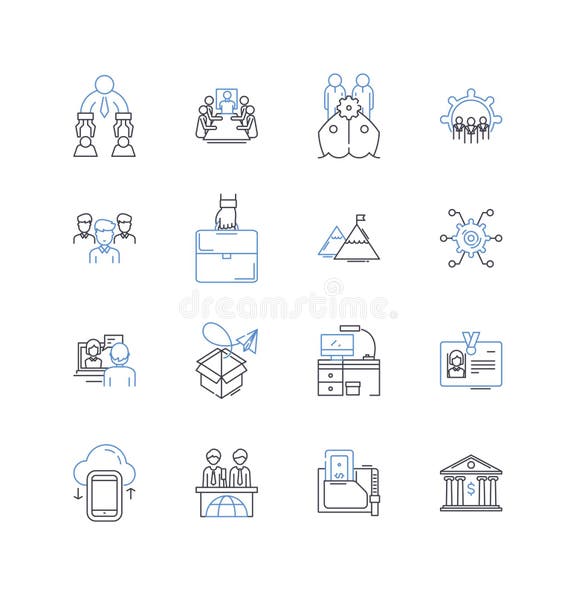 Group Huddle Line Icons Collection. Collaboration, Teamwork ...