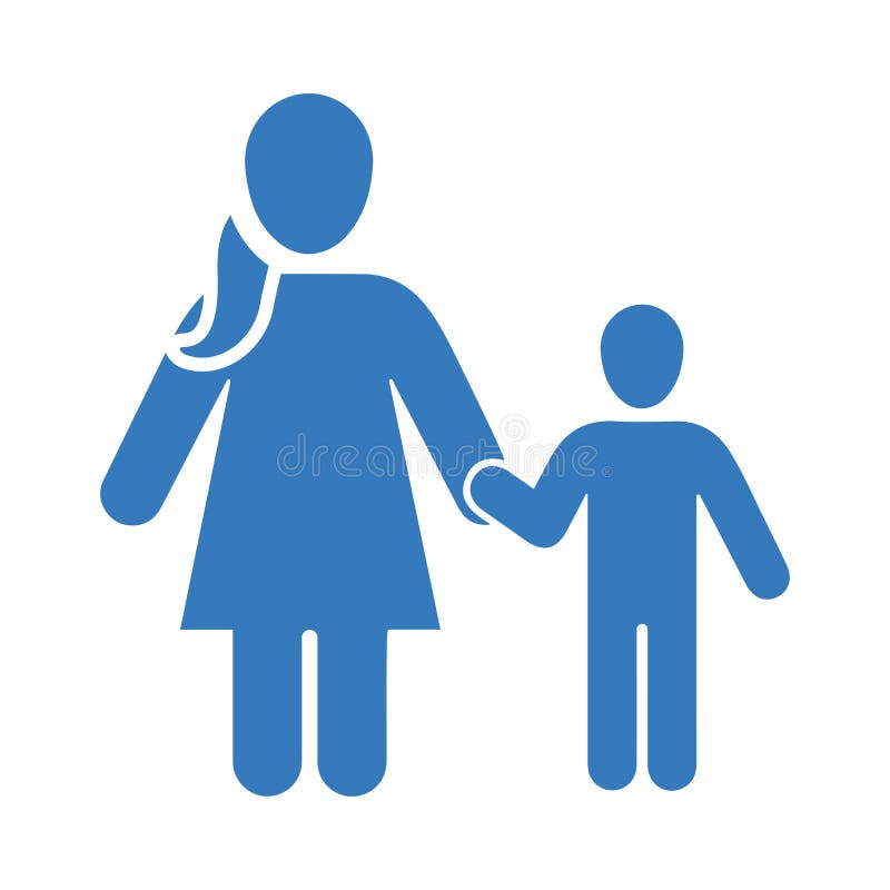 Group, Human Family Icon. Blue Color Design Stock Vector - Illustration ...