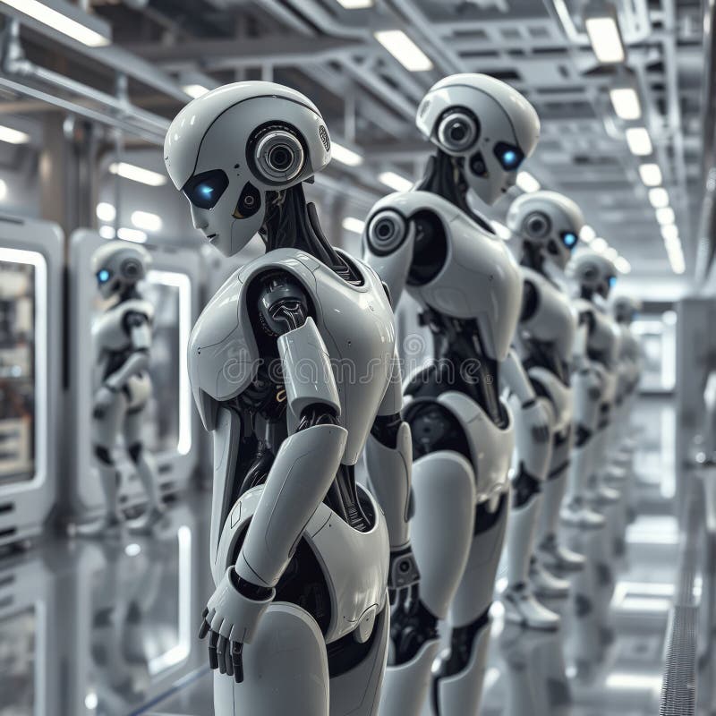 High-Tech Robotics the Future is Here Stock Illustration - Illustration ...