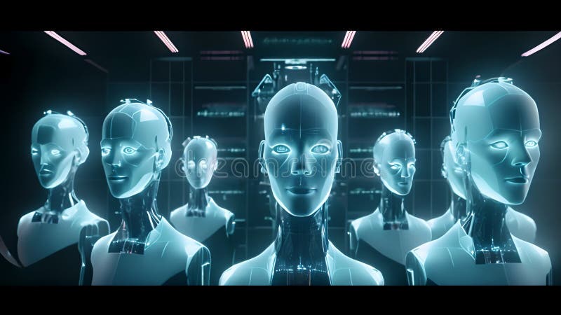 A Group of Humanoids Standing Together Stock Video - Video of humanoids ...