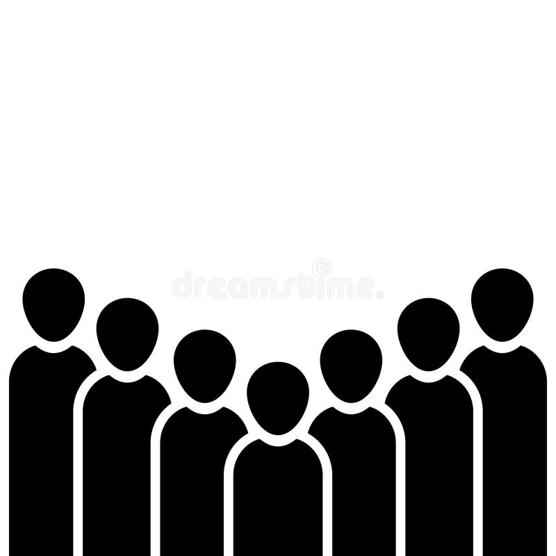 Group of Humans Icon Border Illustration Stock Vector - Illustration of ...