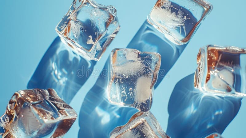 A Group of Ice Cubes Stacked on Top of Each Other. Suitable for ...
