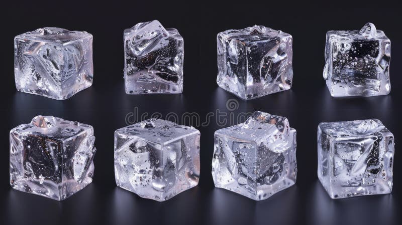 A Group of Ice Cubes on a Table, Suitable for Various Concepts and ...