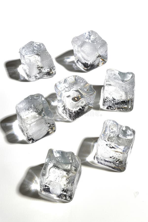 Group of Ice Cubes on a Table, Suitable for Various Concepts Stock ...