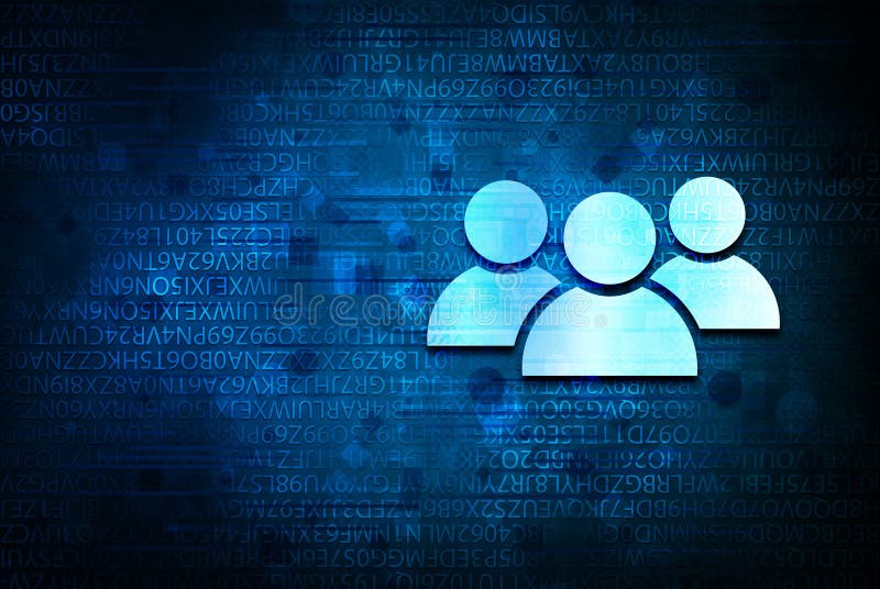 Group Icon Abstract Blue Background Illustration Design Stock ...