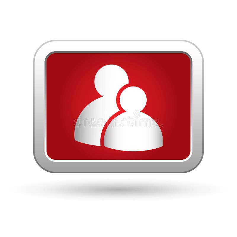 Group icon on the button stock vector. Illustration of connection ...