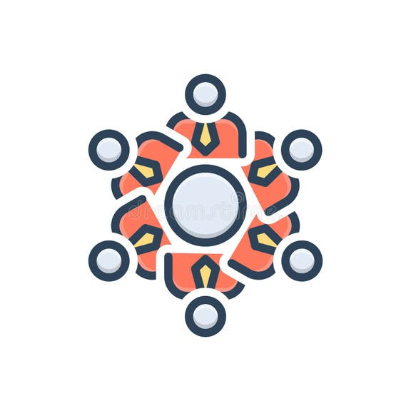 Color Illustration Icon for Group, Cluster and Team Stock Illustration ...