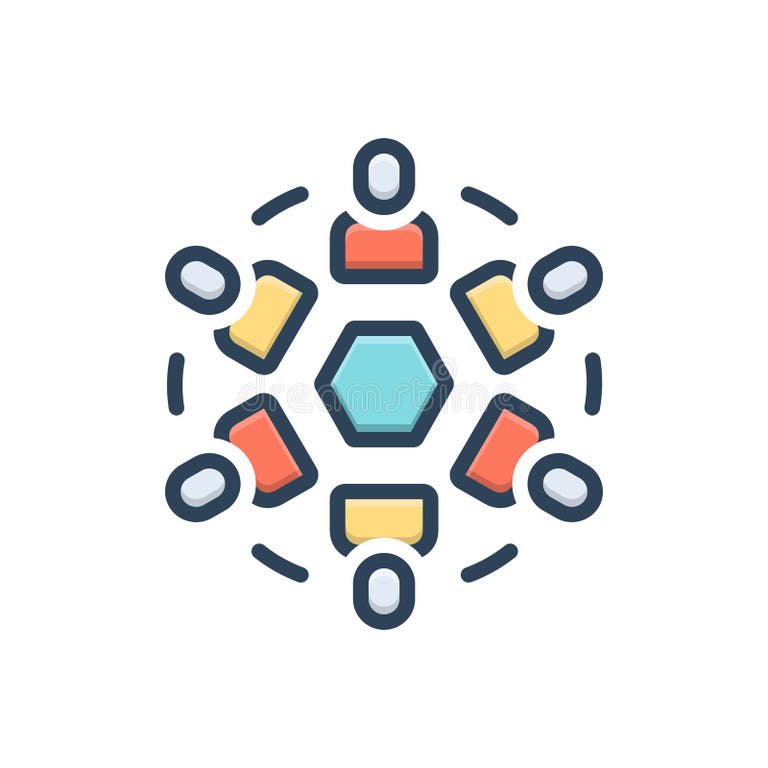 Color Illustration Icon for Group, Cluster and Crowd Stock Vector ...