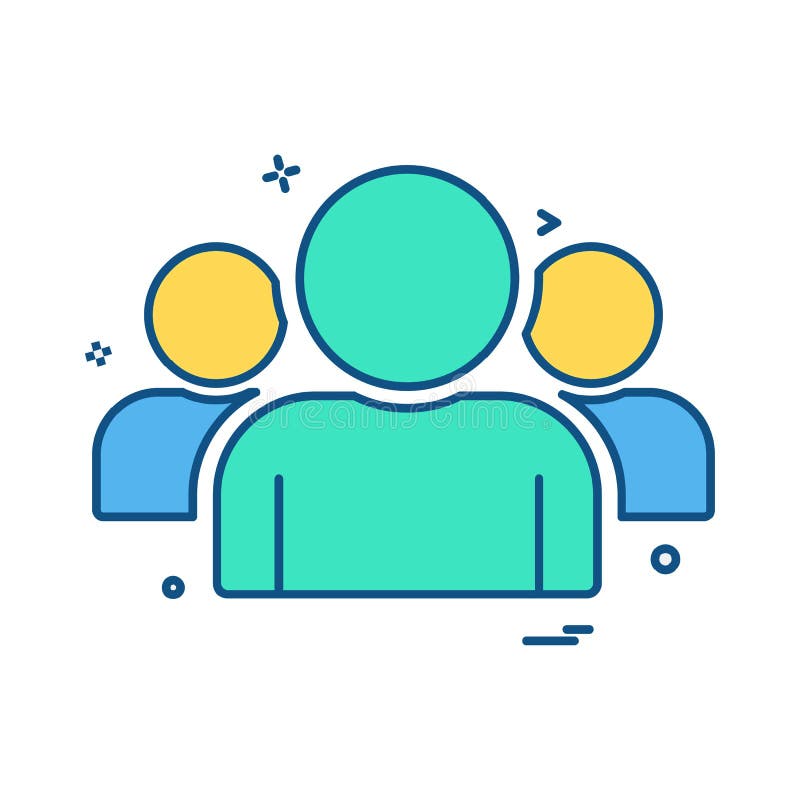 Group icon design vector stock vector. Illustration of concept - 132439175