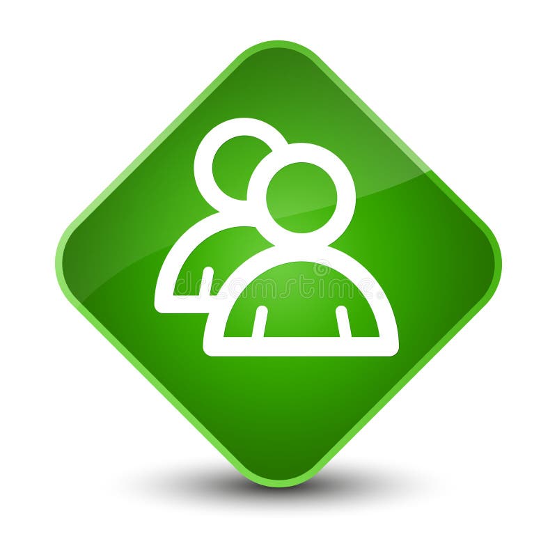 Group Icon Elegant Green Diamond Button Stock Illustration ...