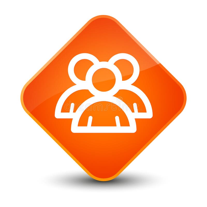 Group Icon Elegant Orange Diamond Button Stock Illustration ...