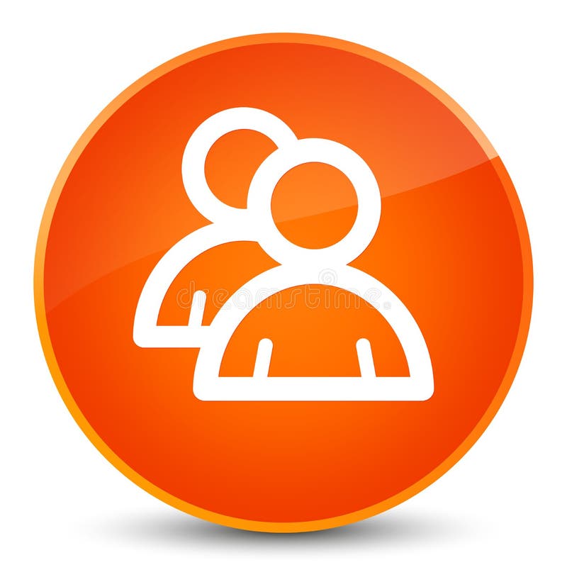 Group Icon Elegant Orange Round Button Stock Illustration ...