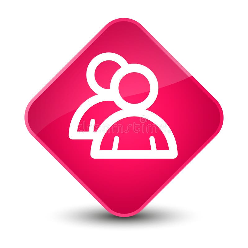 Group Icon Elegant Pink Diamond Button Stock Illustration ...