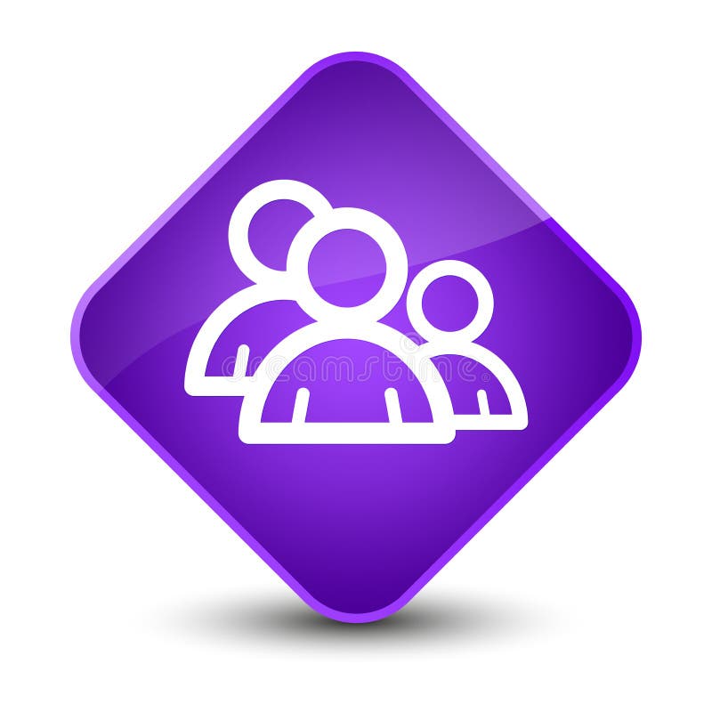 Group Icon Elegant Purple Diamond Button Stock Illustration ...