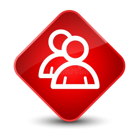Group Icon Elegant Red Diamond Button Stock Illustration - Illustration ...