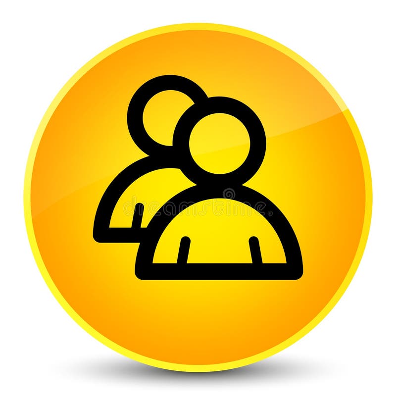 Group Icon Elegant Yellow Round Button Stock Illustration ...