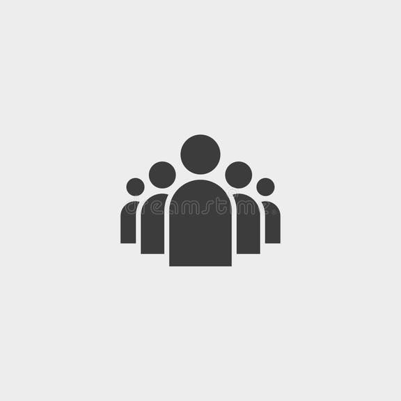 Group Icon in a Flat Design in Black Color. Vector Illustration Eps10 ...