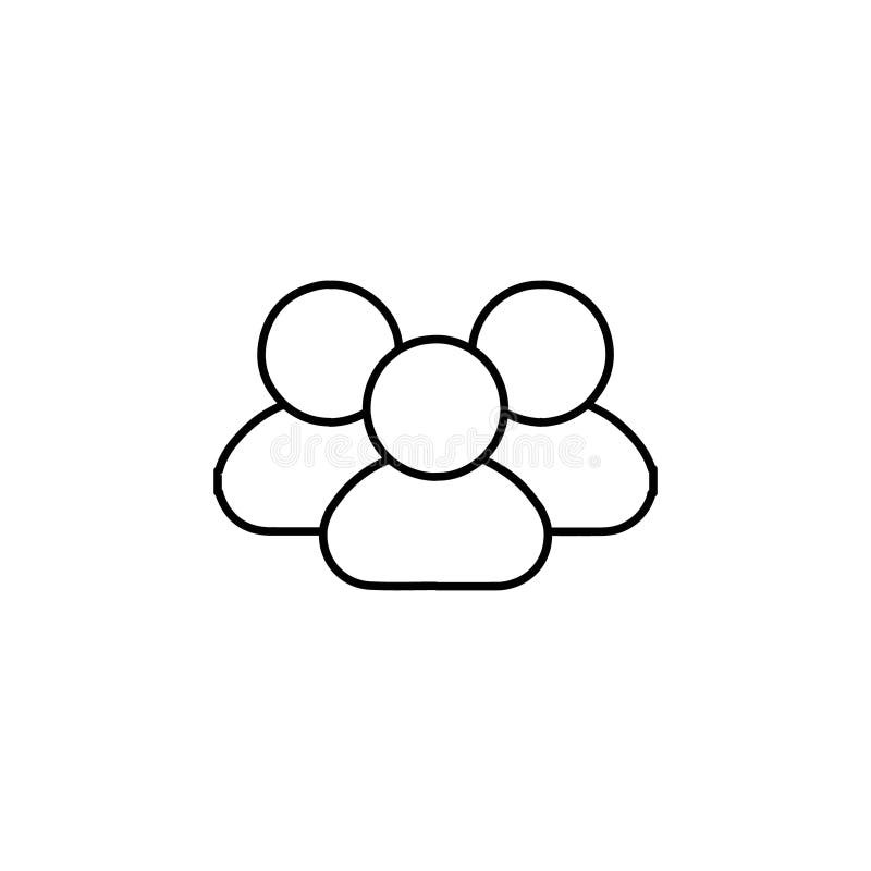 Group Icon Flat Logo Isolated Symbol Stock Illustration - Illustration ...