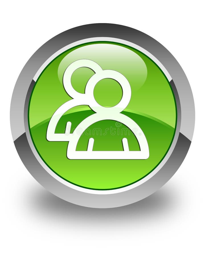 Group Icon Glossy Green Round Button Stock Illustration - Illustration ...