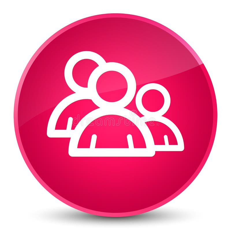 Group Icon Elegant Pink Round Button Stock Illustration - Illustration ...