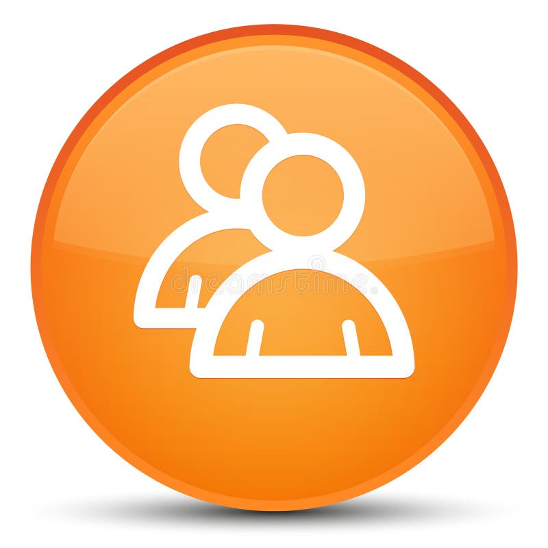 Group Icon Special Orange Round Button Stock Illustration ...