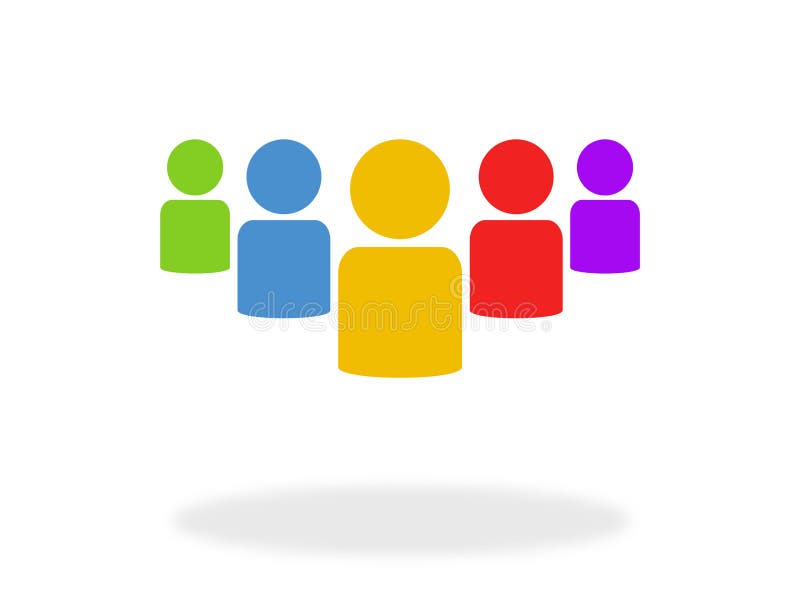 Group Icon with Many Colors Stock Illustration - Illustration of ...