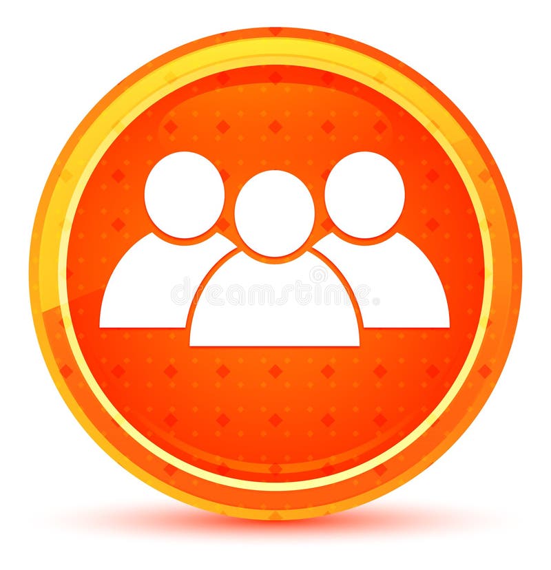 Group Icon Natural Orange Round Button Stock Illustration ...