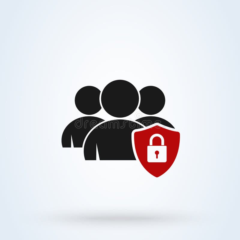 Group Icon with Padlock, Security. Simple Vector Modern Design ...