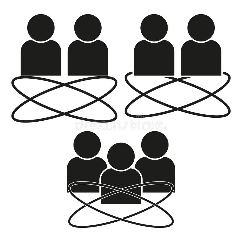 Group Icon. People Collaboration Symbol. Teamwork Graphic. Atomic ...