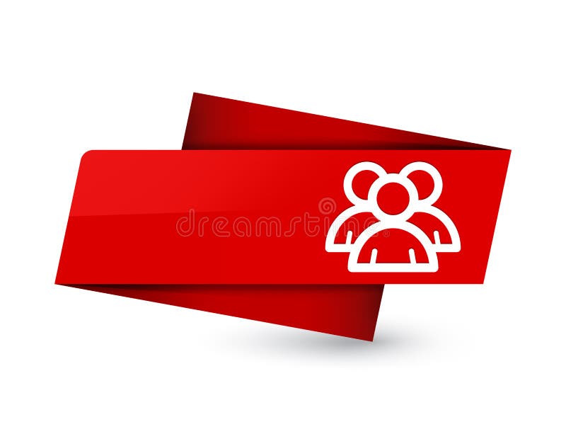 Group Icon Premium Red Tag Sign Stock Illustration - Illustration of ...