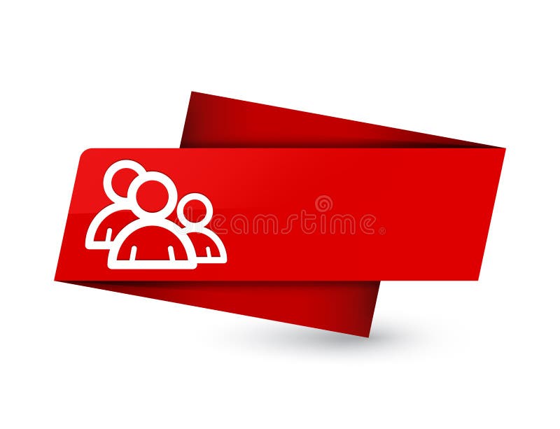 Group Icon Premium Red Tag Sign Stock Illustration - Illustration of ...