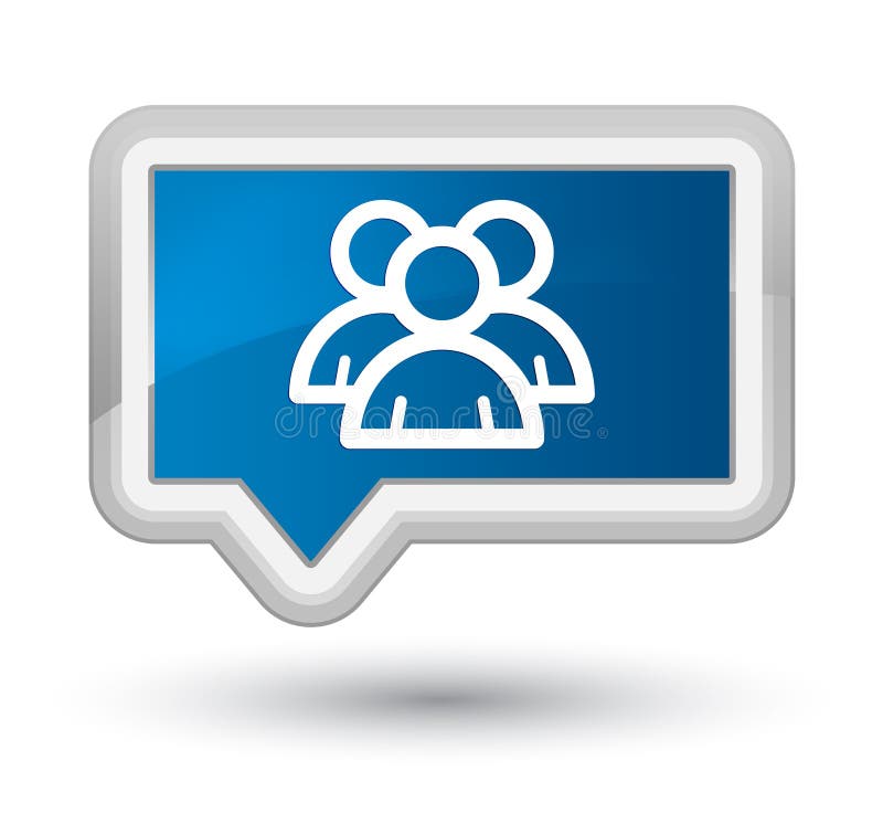 Group Icon Prime Blue Banner Button Stock Illustration - Illustration ...